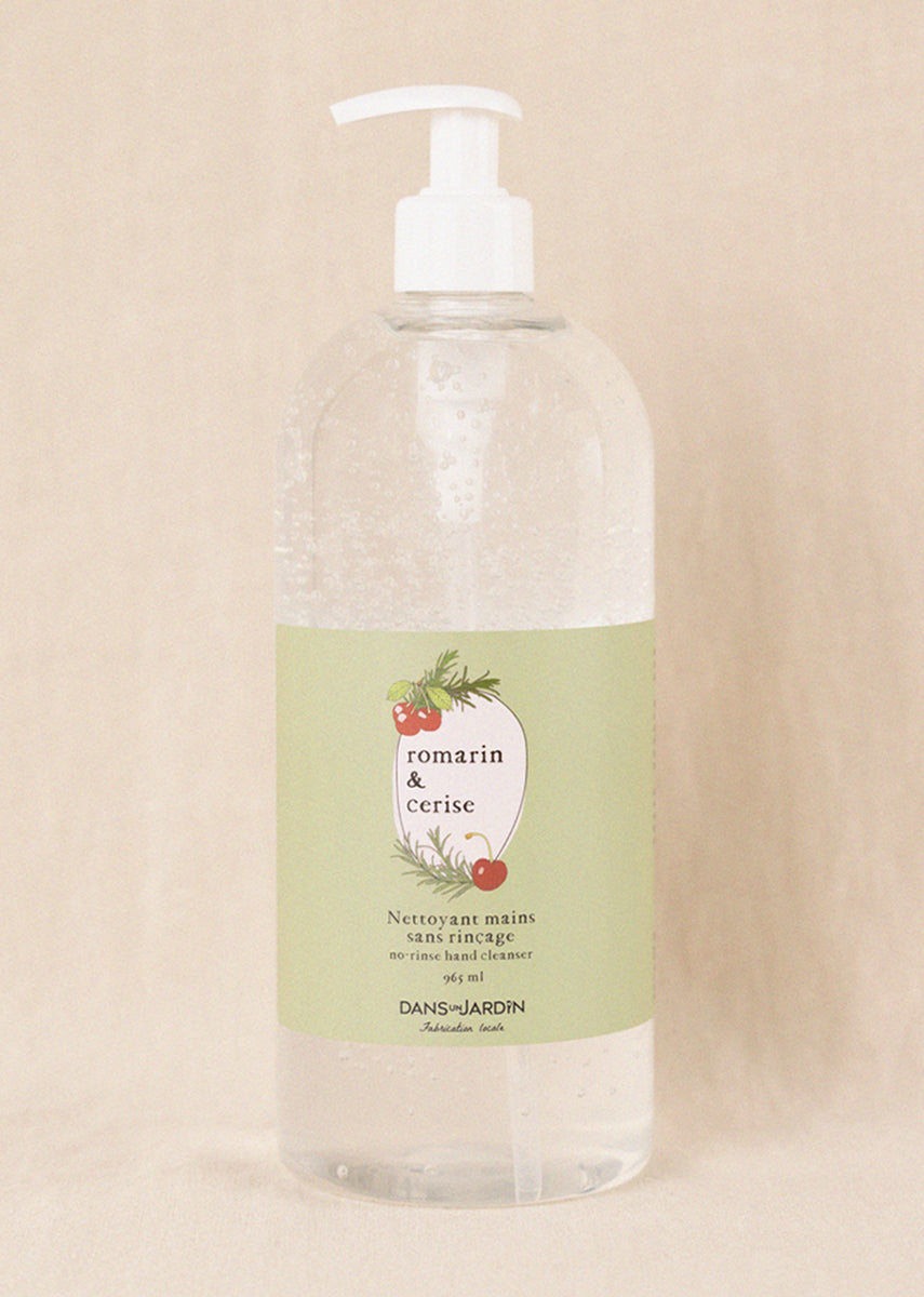 Nettoyant à mains sans rinçage - Romarin et cerise